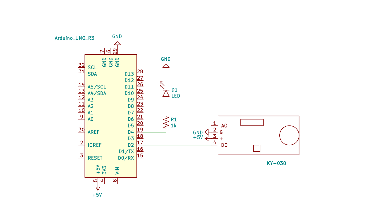 Control an LED by clapping with Arduino
